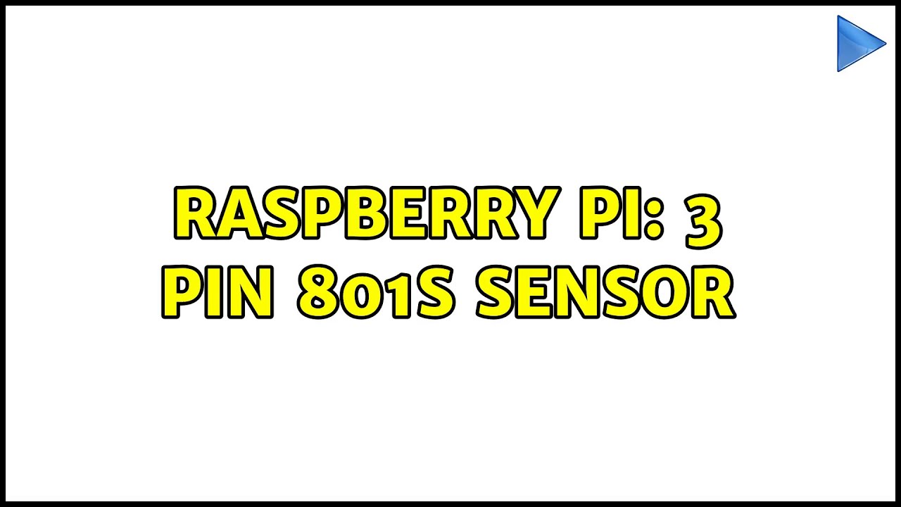 Raspberry Pi: 3 pin 801s sensor - YouTube