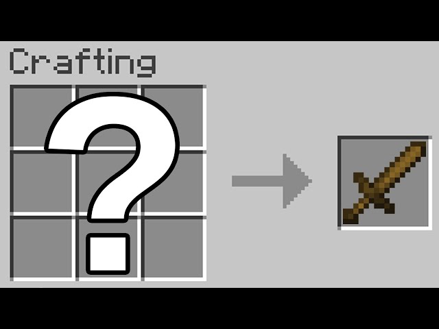 Minecraft Wooden Sword Recipe