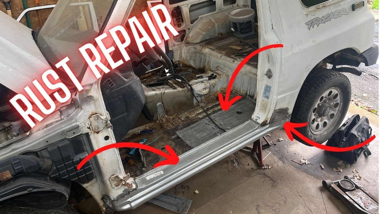98 Suzuki Samurai / Chevy Tracker Rust repair - YouTube