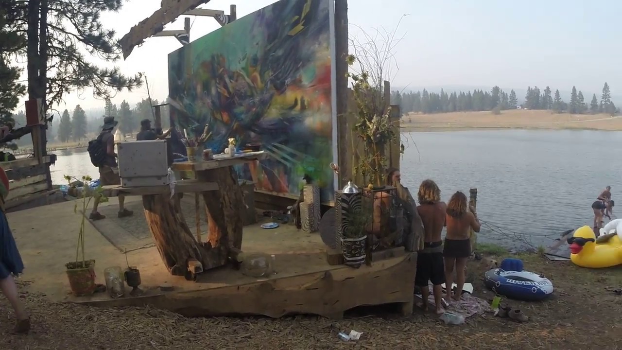 Oregon Eclipse Gathering art "dome" - YouTube