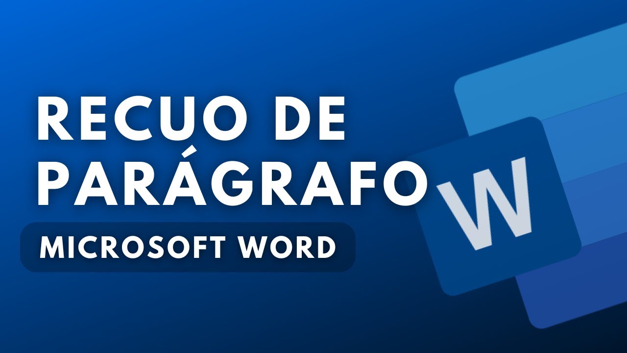 Recuo da primeira linha do parágrafo no WORD - YouTube