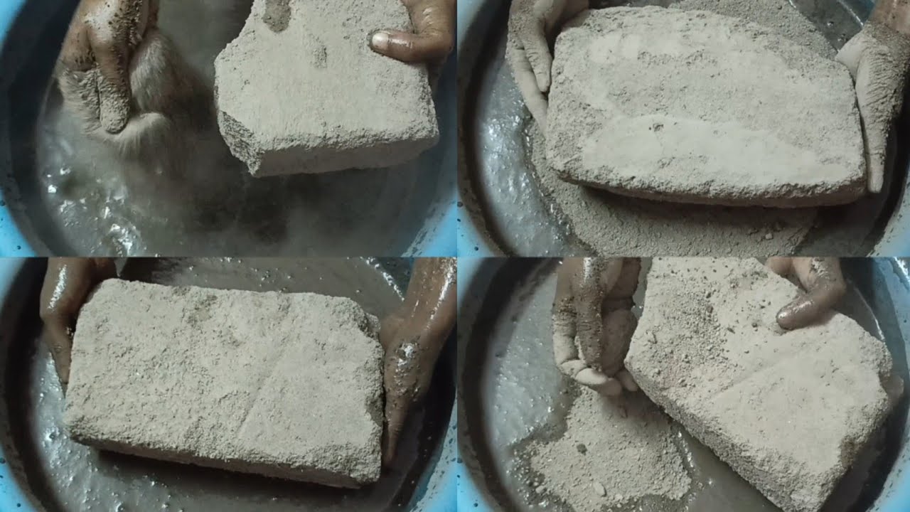 Soft Dusty Thick Big Slabs Non-Dipping💦Crumbling & Paste Mixing/Playing ...