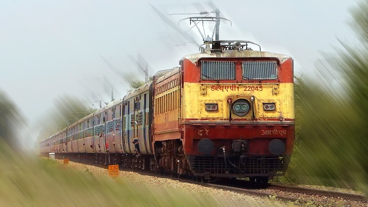 24 Coach DANCING Panto WAP1 : Indian Railways KAZIRANGA Express - YouTube