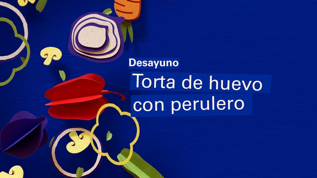 Desayuno para niños en crecimiento: Torta de huevo con perulero - YouTube