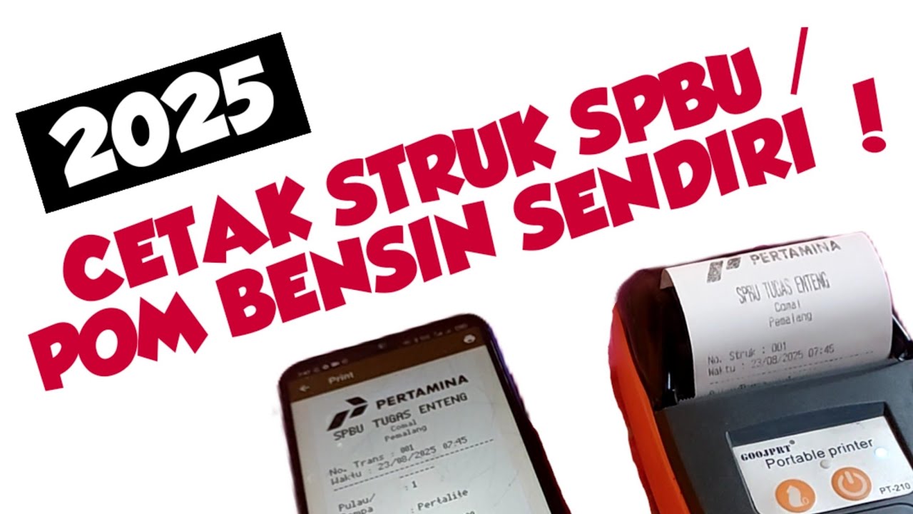 2025 Cetak Struk Pom Bensin Sendiri !!! Pakai HP Android - YouTube