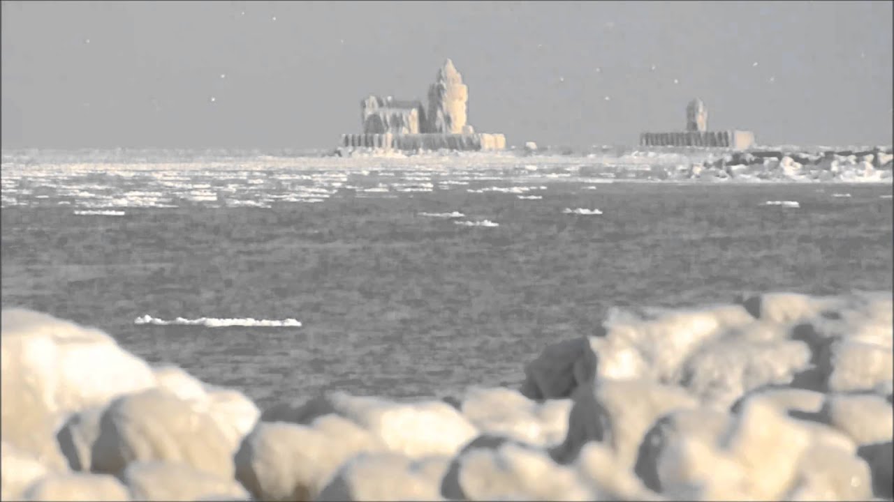 Cleveland Harbor West Lighthouse Covered in Ice December 17 2010 - YouTube