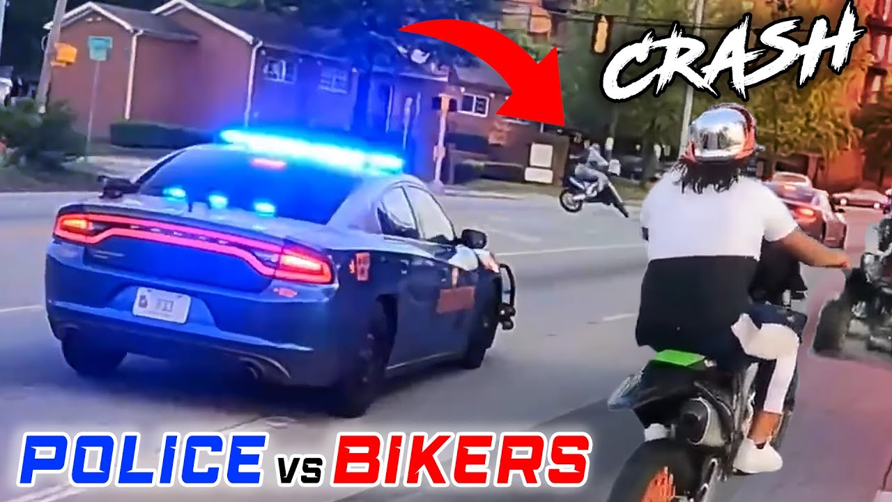BIKERS VS COPS | Best Motorcycle Police Chase Compilation 2024 - YouTube
