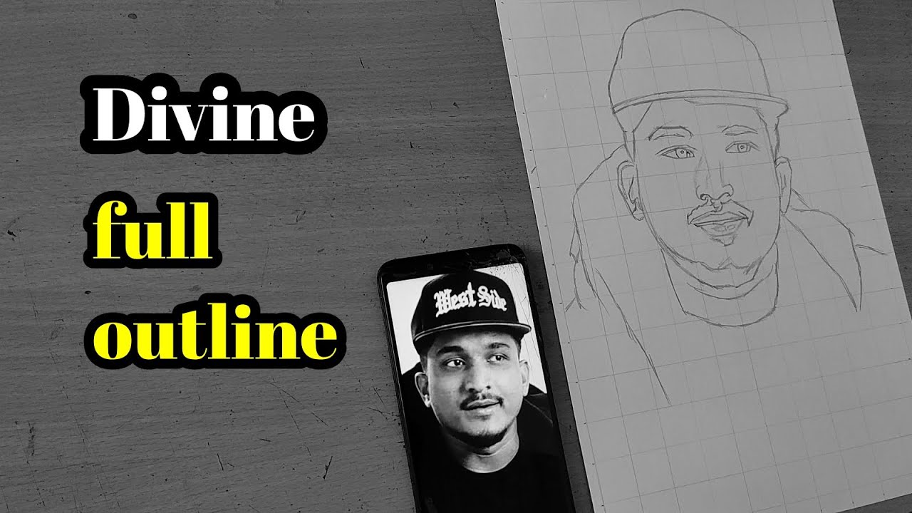 How to Draw Divine #chorni #sidhumoosewala #divine #sketching #tutorial ...