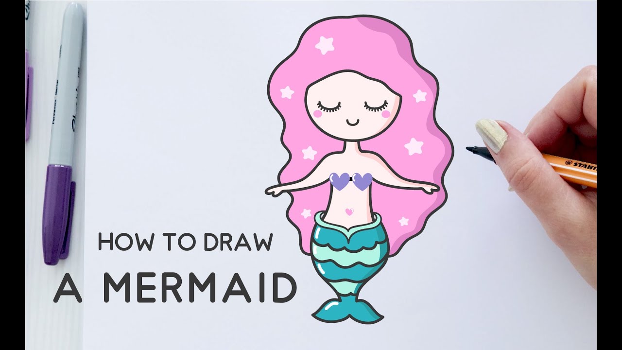 HOW TO DRAW A MERMAID - YouTube