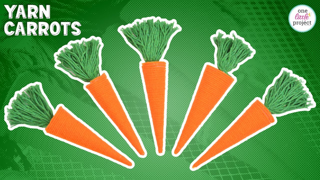 DIY Yarn Carrot Craft | Yarn Wrapped Carrots for Easter - YouTube
