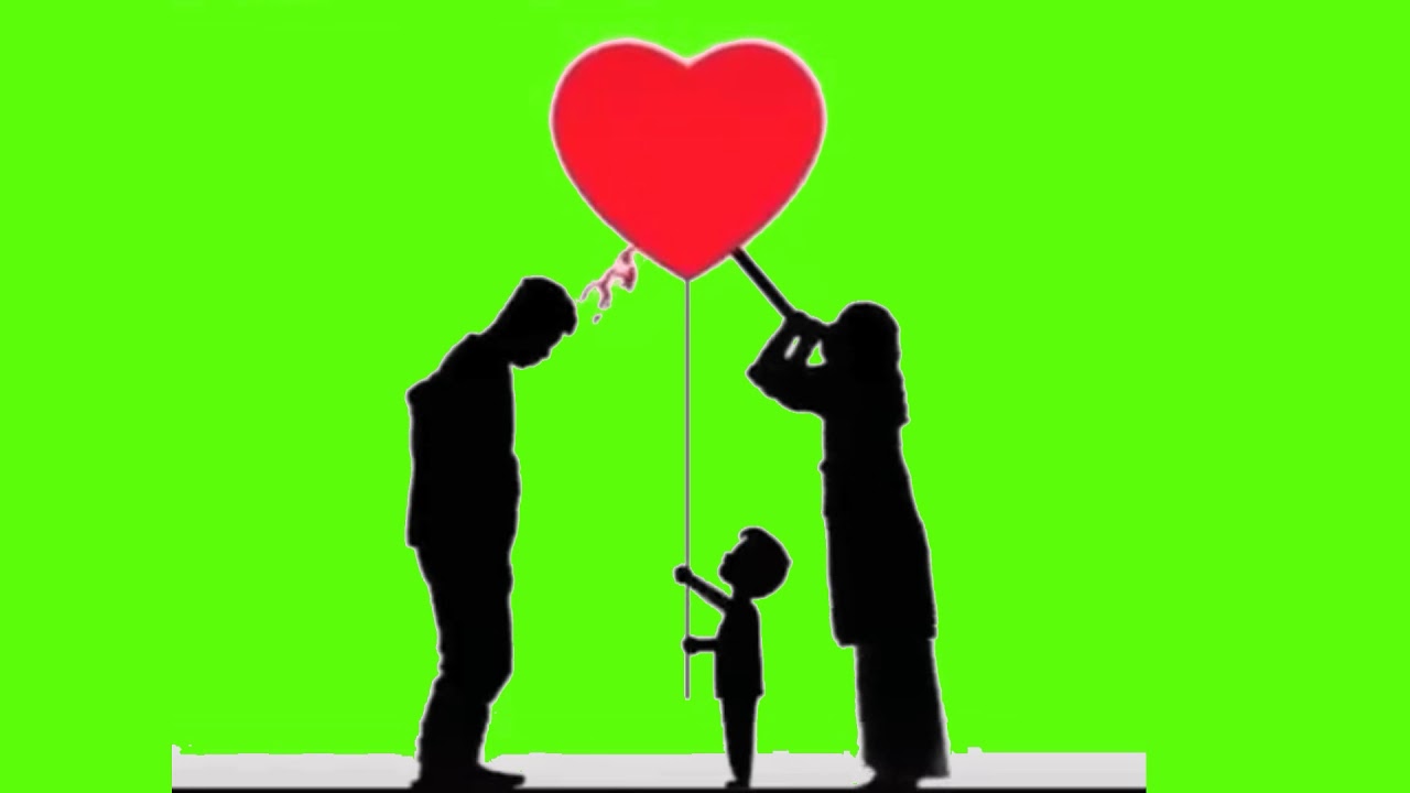 Family love green screen animation - YouTube