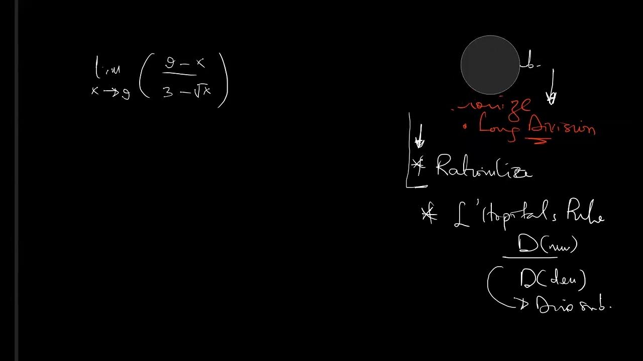 Limits Example #1 || Limits || Differential Calculus || Engineering Maths 1 iSimplify_RSA - YouTube