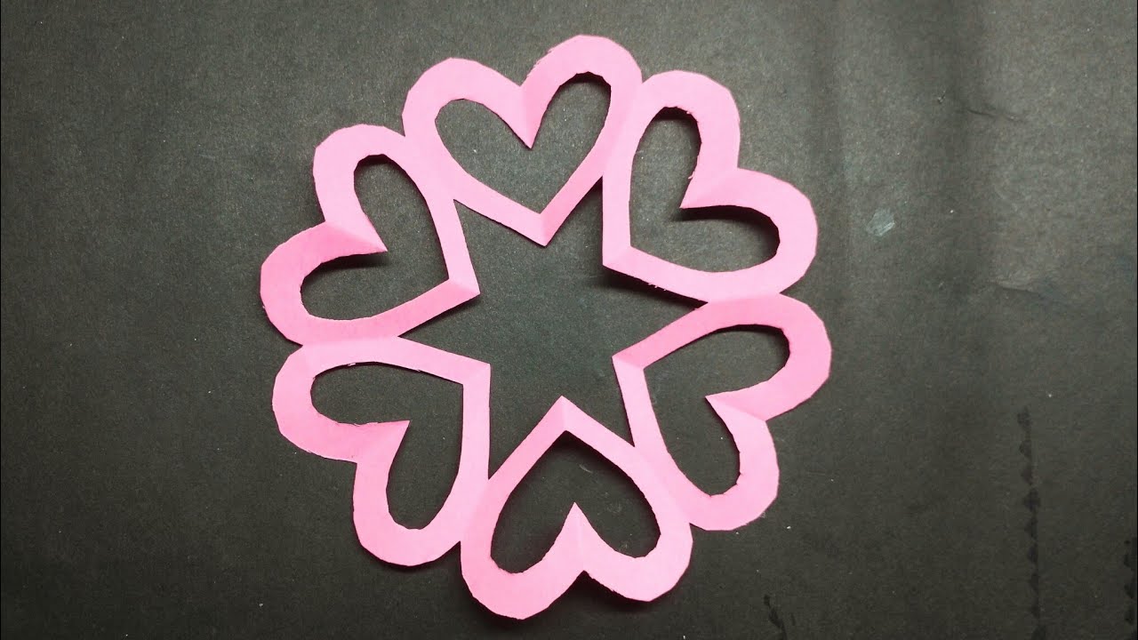 Paper Snowflakes Heart Cutting Easy | How to make a snowflake out of ...