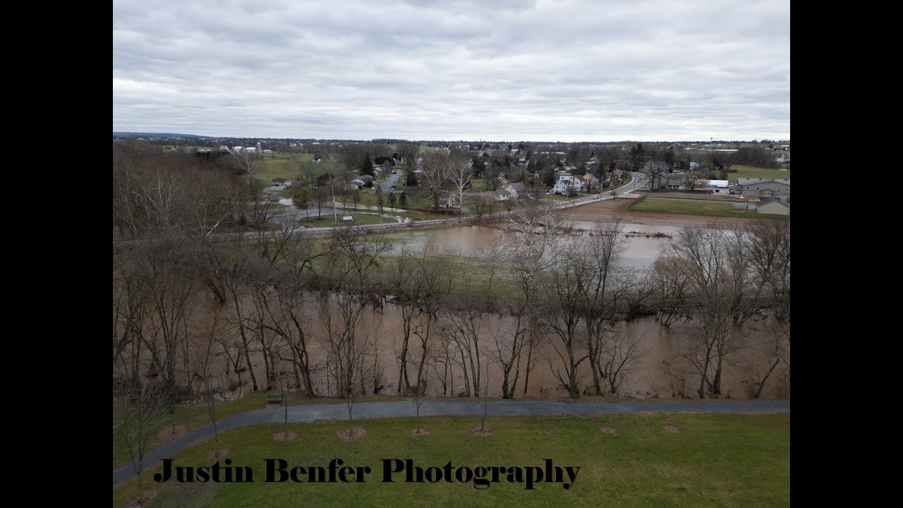 4K Drone Footage of Flooded Conestoga River in Lancaster County ...