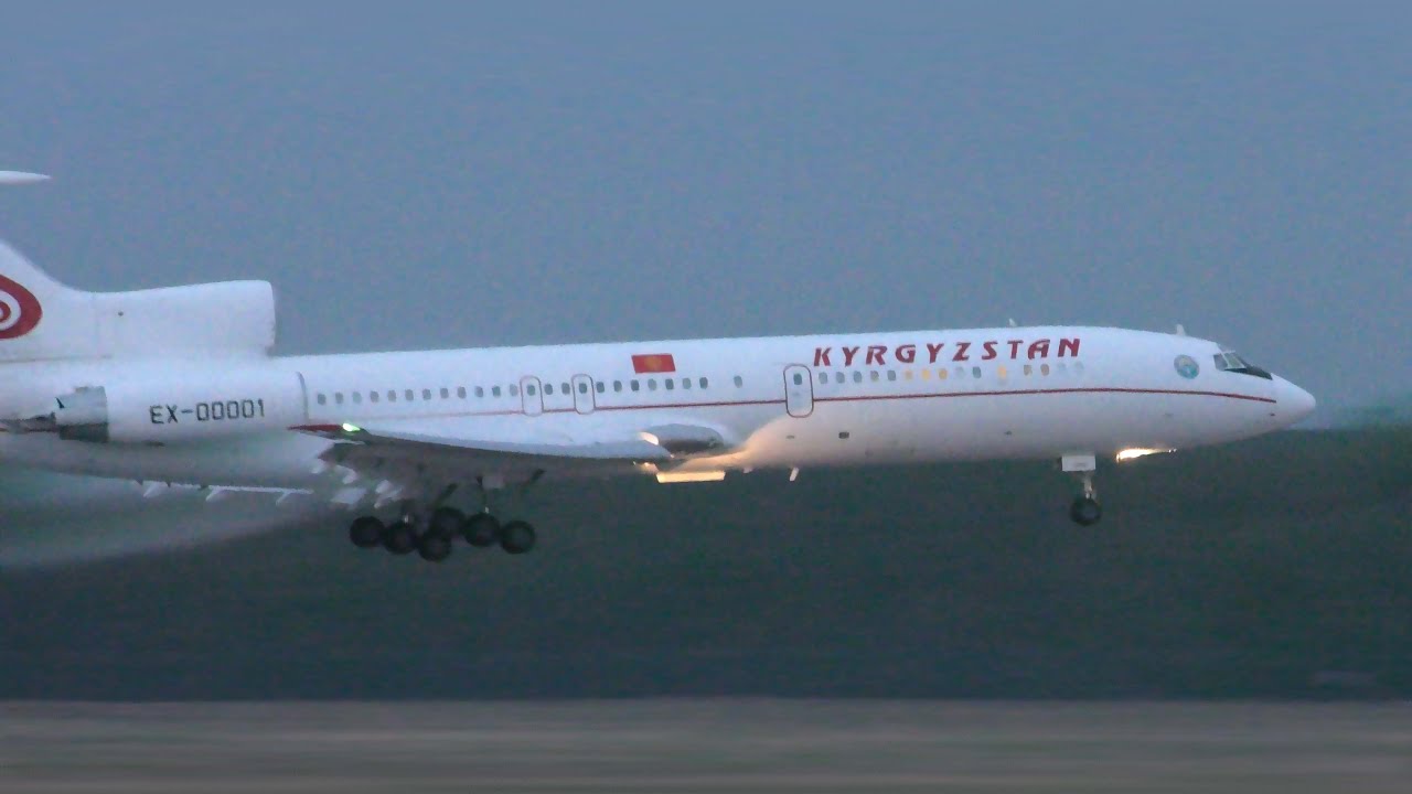 Kyrgyzstan - Government Tupolev Tu-154M (EX-00001) landing at Ferihegy ...