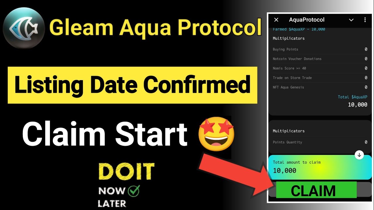 Aqua protocol claim start || Aqua protocol new update today || Aqua protocol listing - YouTube