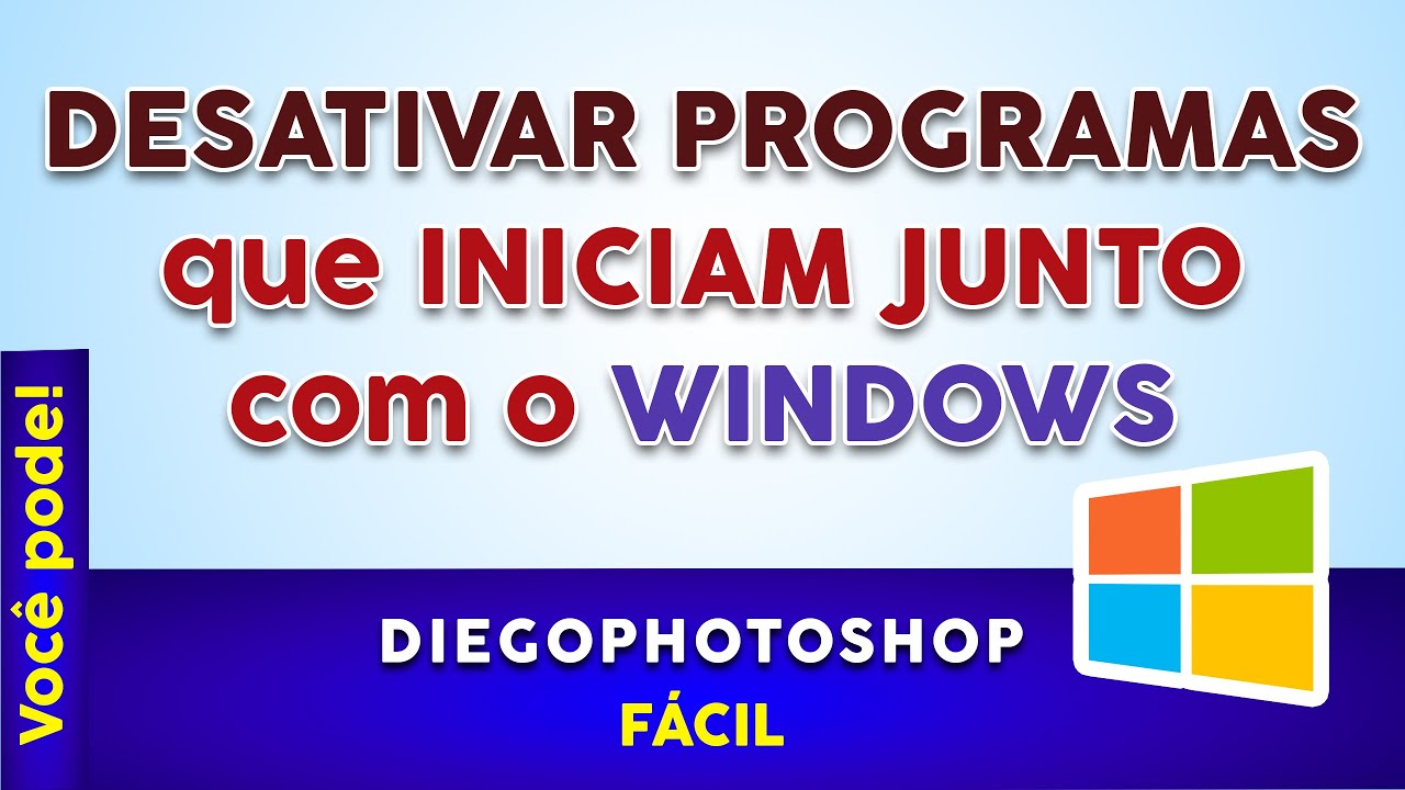 Desativar programas que inicializam junto com o Windows - YouTube