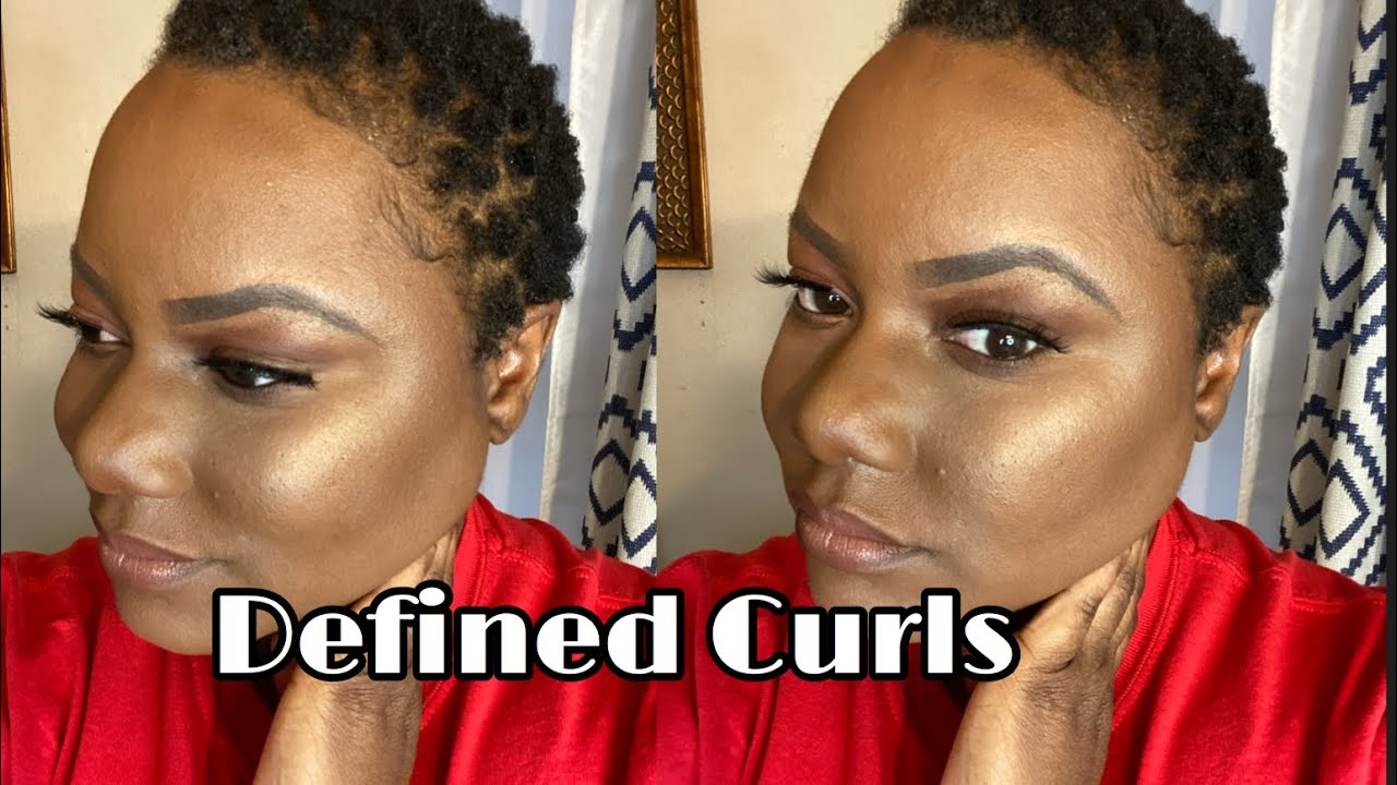 How to Define Curls on TWA with sponge I Short Natural Hair Tutorial ...