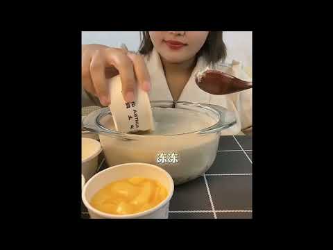 Mix trà sữa, thạch, hoa quả, trân châu...(Mukbang china)