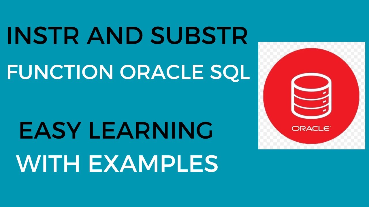 Instr And Substr Function In Oracle Sql Youtube 0041