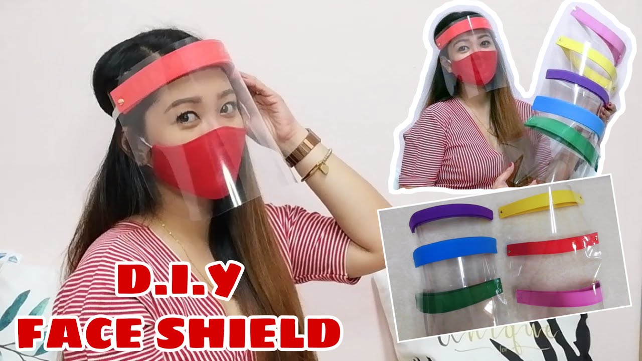 DIY FACE SHIELD | HOW TO MAKE YOUR OWN FACE SHIELD | FERLAINE VLOGS ...