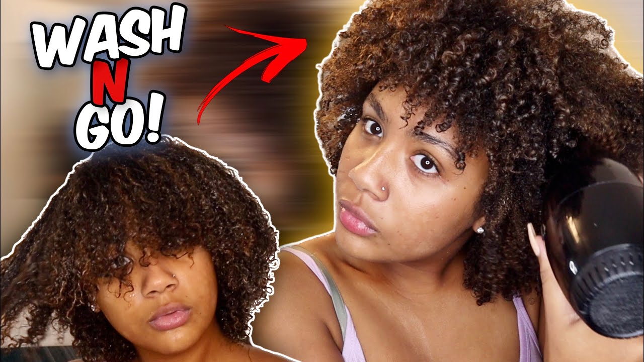 WASH AND GO ROUTINE ON MY TYPE 4 HAIR | CURLY HAIR ROUTINE 2020! - YouTube