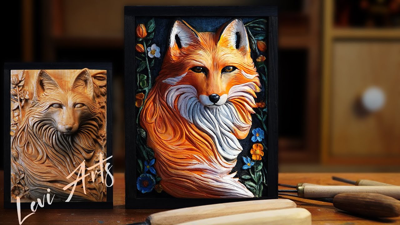 Wood carving, relief carving-how to carve a beautiful fox-the complete ...