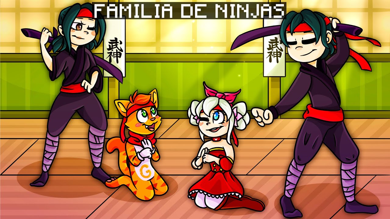 ¡JUGAMOS MINECRAFT PERO NOS ADOPTAN NINJAS! 🤫 💨 🐱‍👤 | SRGATO X FLOR SON ...