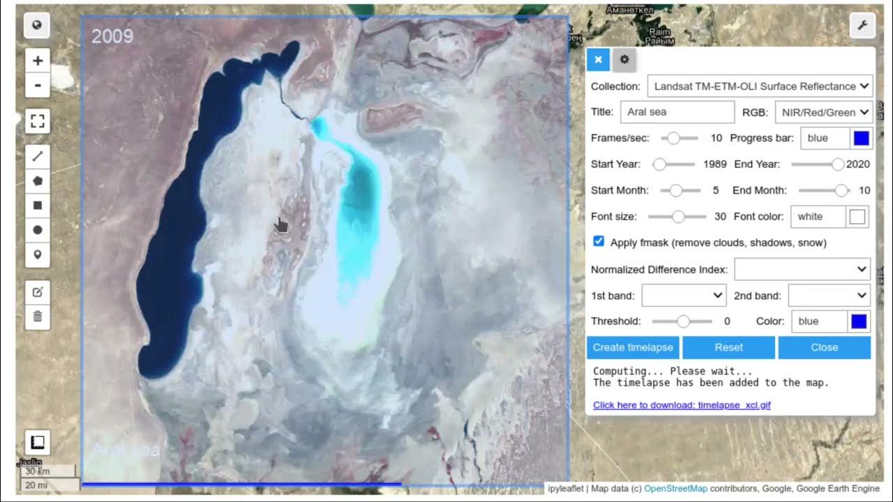 geemap v0.8.14 released - Interactive GUIs for creating timelapse and time-series images - YouTube