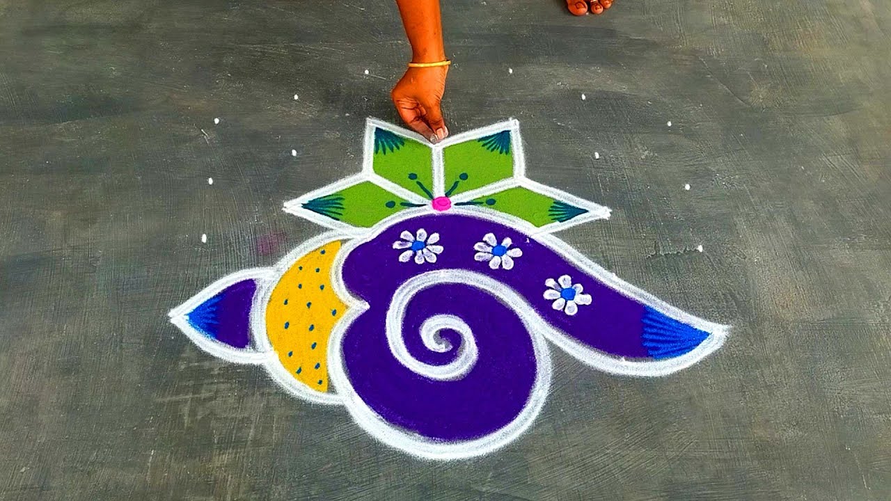 Margazhi kolam designs with dots🌹Sankranthi muggulu rangoli🌹Pongal easy ...