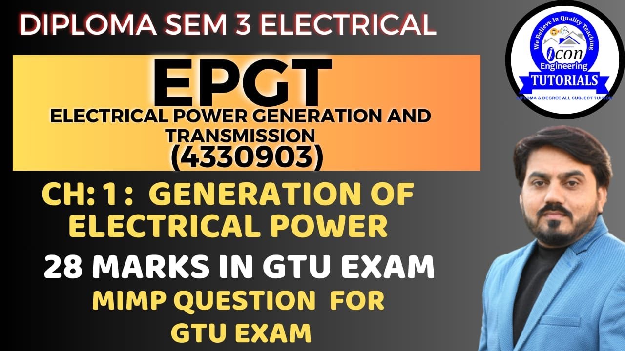 EPGT MIMP QUESTIONS FOR GTU EXAM || CH 1 || ELECTRICAL POWER GENERATION ...