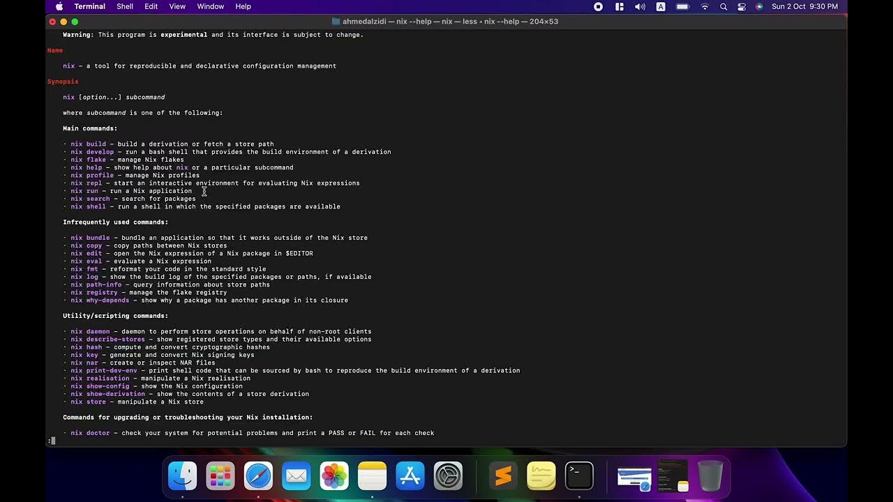 Nix: Show List Of Command line - YouTube