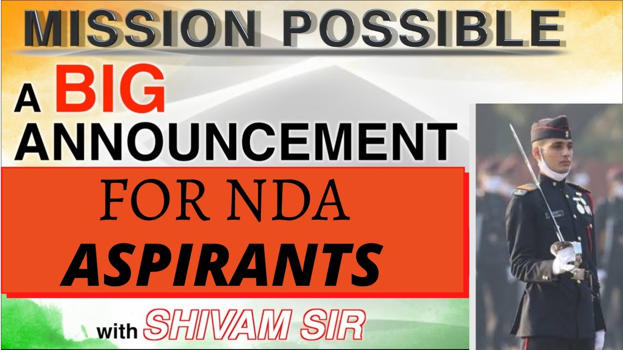 NDA(2)2021|| BIG SURPRISE FOR NDA ASPIRANTS || SHIVAM SIR || MISSION ...
