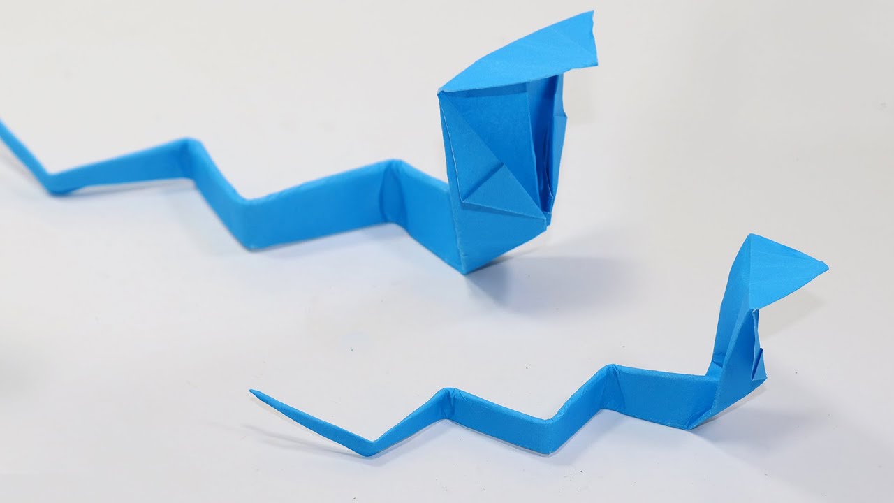 ORIGAMI SNAKE // PAPER SNAKE by Crafts Gallery - YouTube