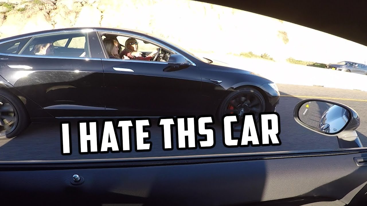 HOT Tesla Model S OWNER followed me to say THIS!?! - YouTube