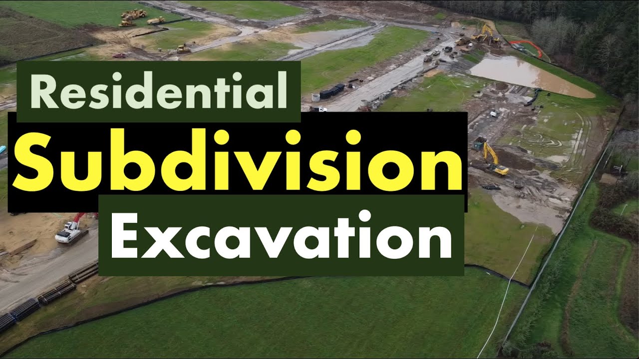 RESIDENTIAL EXCAVATION Grading For New Subdivision Part 1 - YouTube