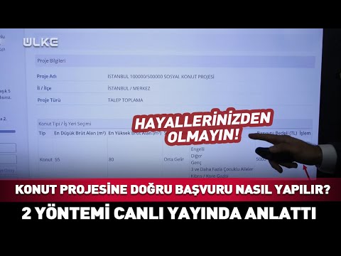 Konut Projesine Doğru Başvuru Nasıl Yapılır? İki Yöntemi Ülke TV’de Anlattı #haber
