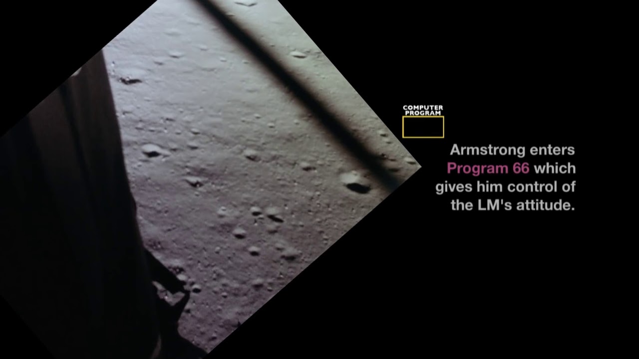 Apollo 11 landing from PDI to Touchdown 3 - YouTube