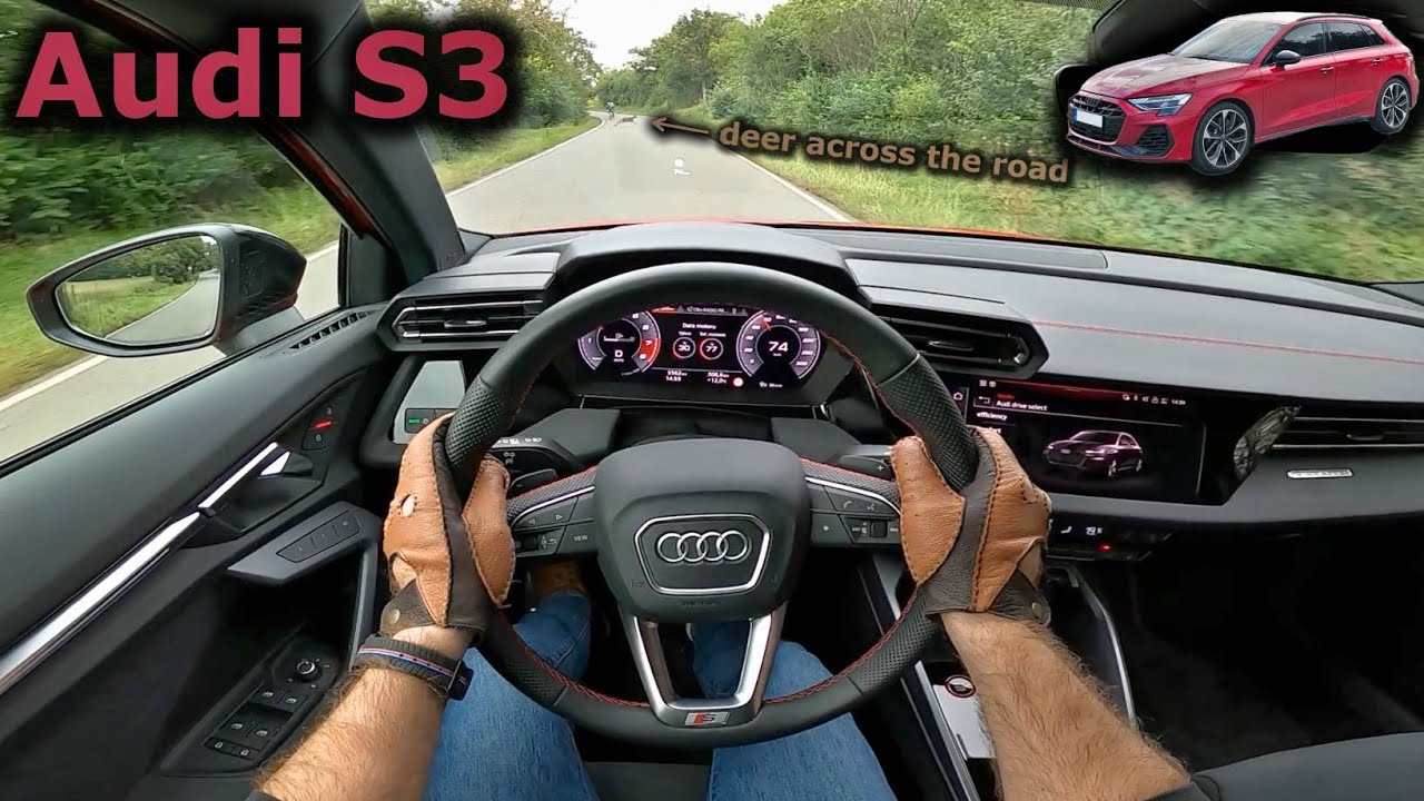 2024 Audi S3 POV Drive + A Very Close Call with a Deer (No Commentary ...