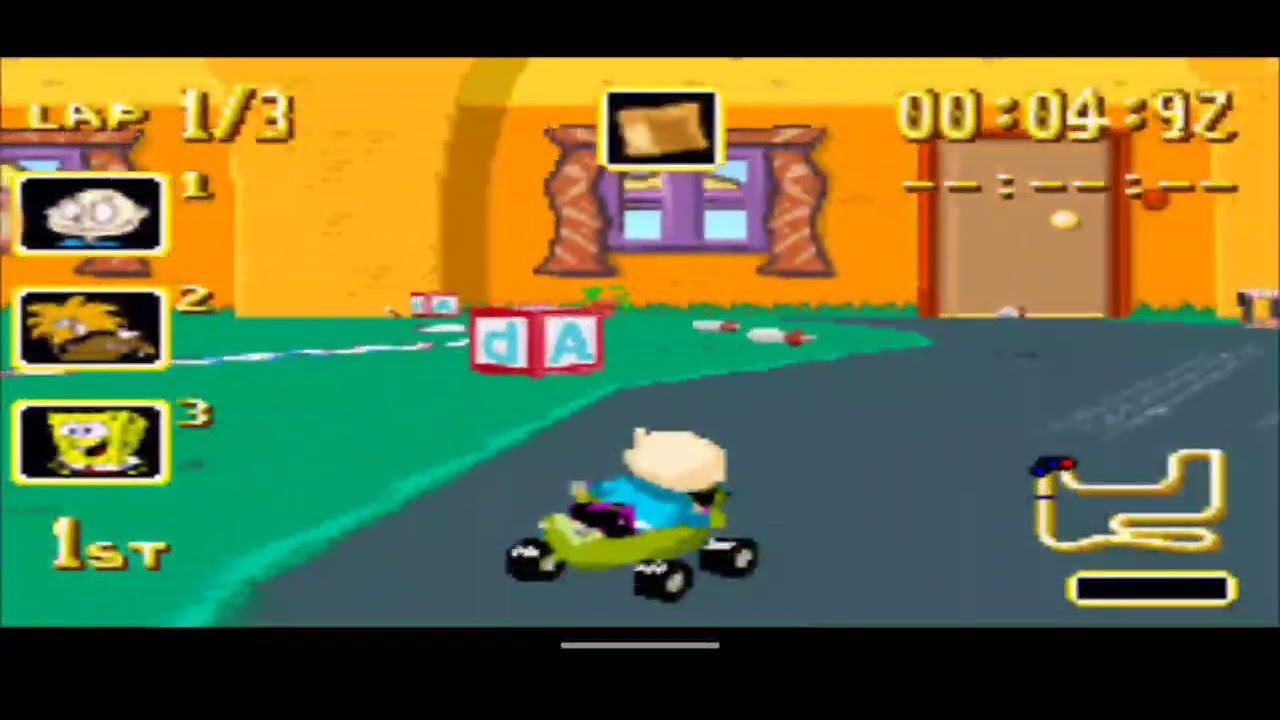 Nicktoons Racing Gameplay Tommy Pickles Cup 1 GBA - YouTube