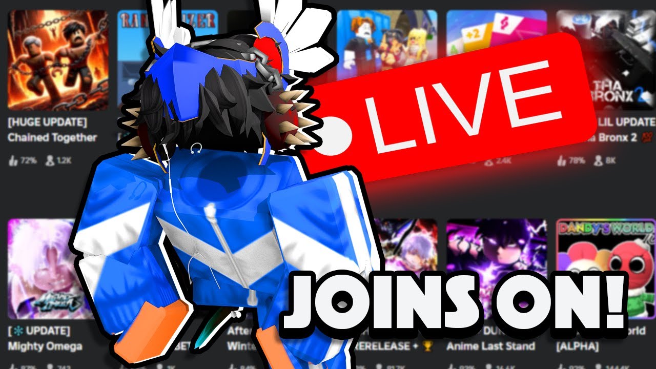 Blue Plays Roblox with Viewers (MVSD, MM2, DTI)🔴 - YouTube