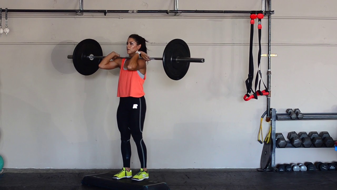 REVERSE LUNGE FROM A DEFICIT FRONT RACK | fitdesignbyannie - YouTube