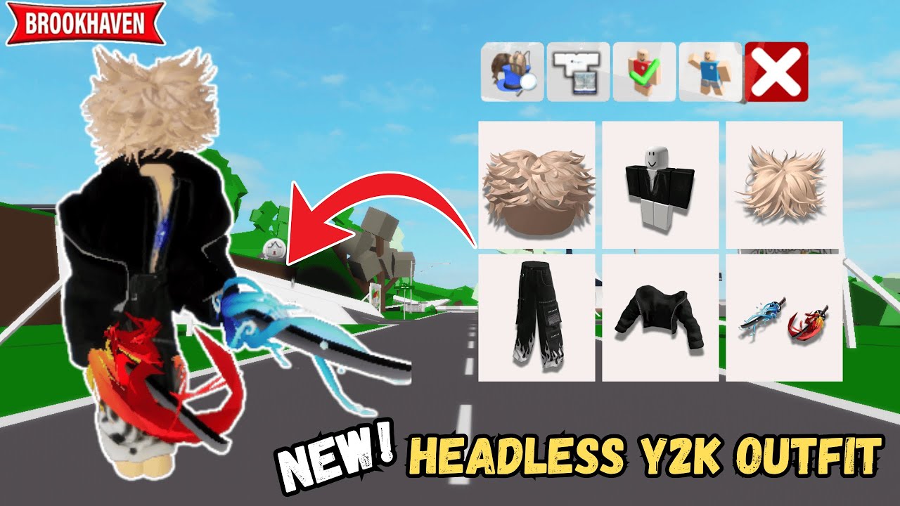 Headless Y2k Outfit Codes/Id For Brookhaven - Roblox 2025 - YouTube