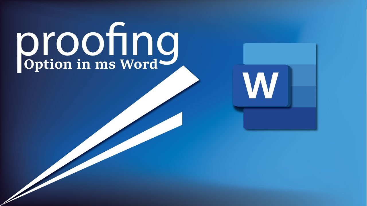 Proofing option in MS Word - YouTube