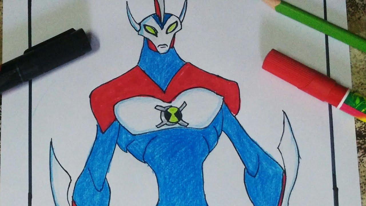 Ben10 ultimate waybig alien drawing - YouTube