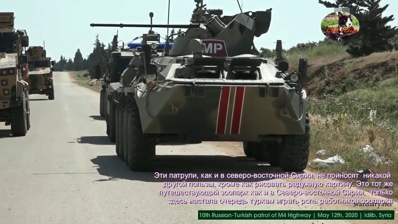 Idlib: HTS protesters confront Russian patrol on M4 - YouTube