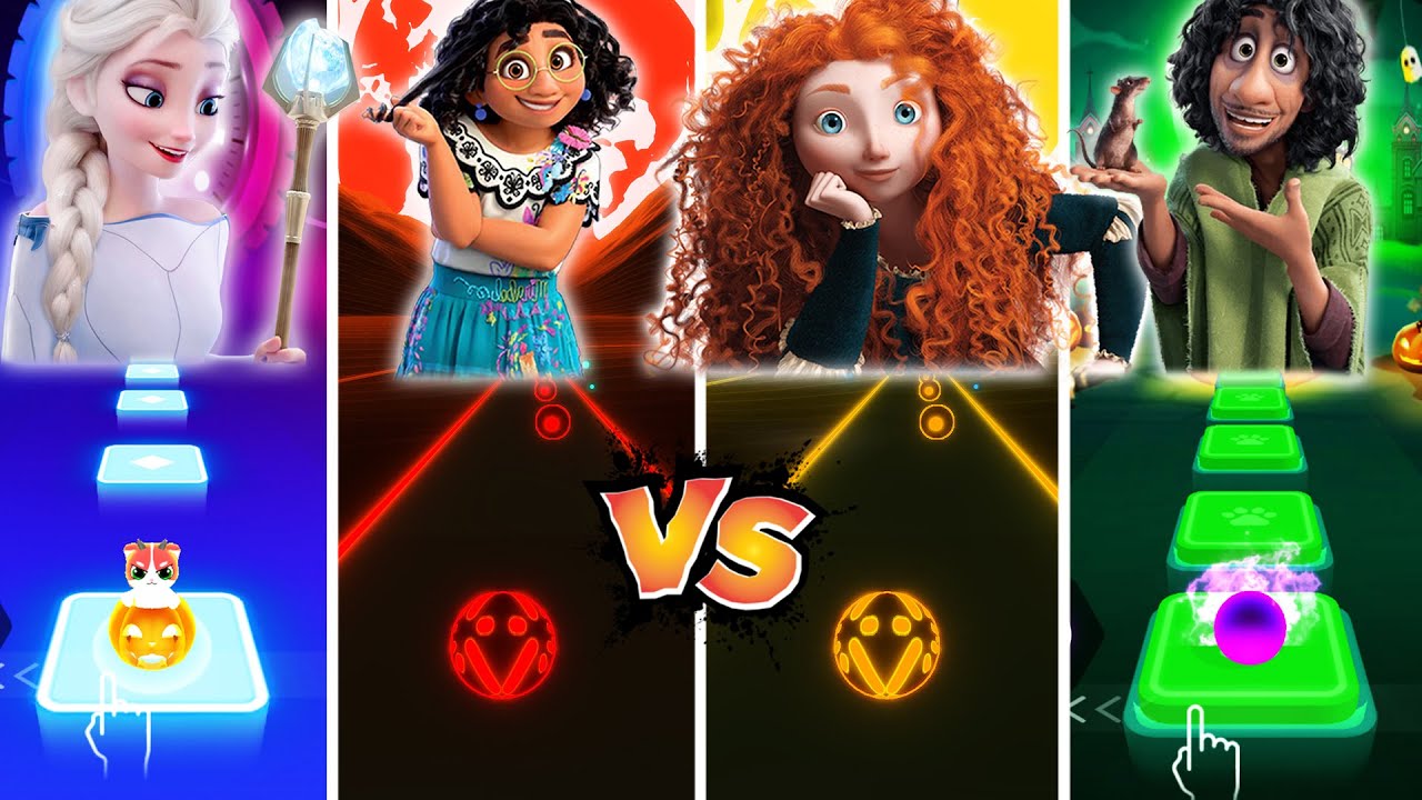 Frozen Elsa Vs Encanto Mirabel Vs Brave Merida Vs Encanto Bruno - Tiles ...