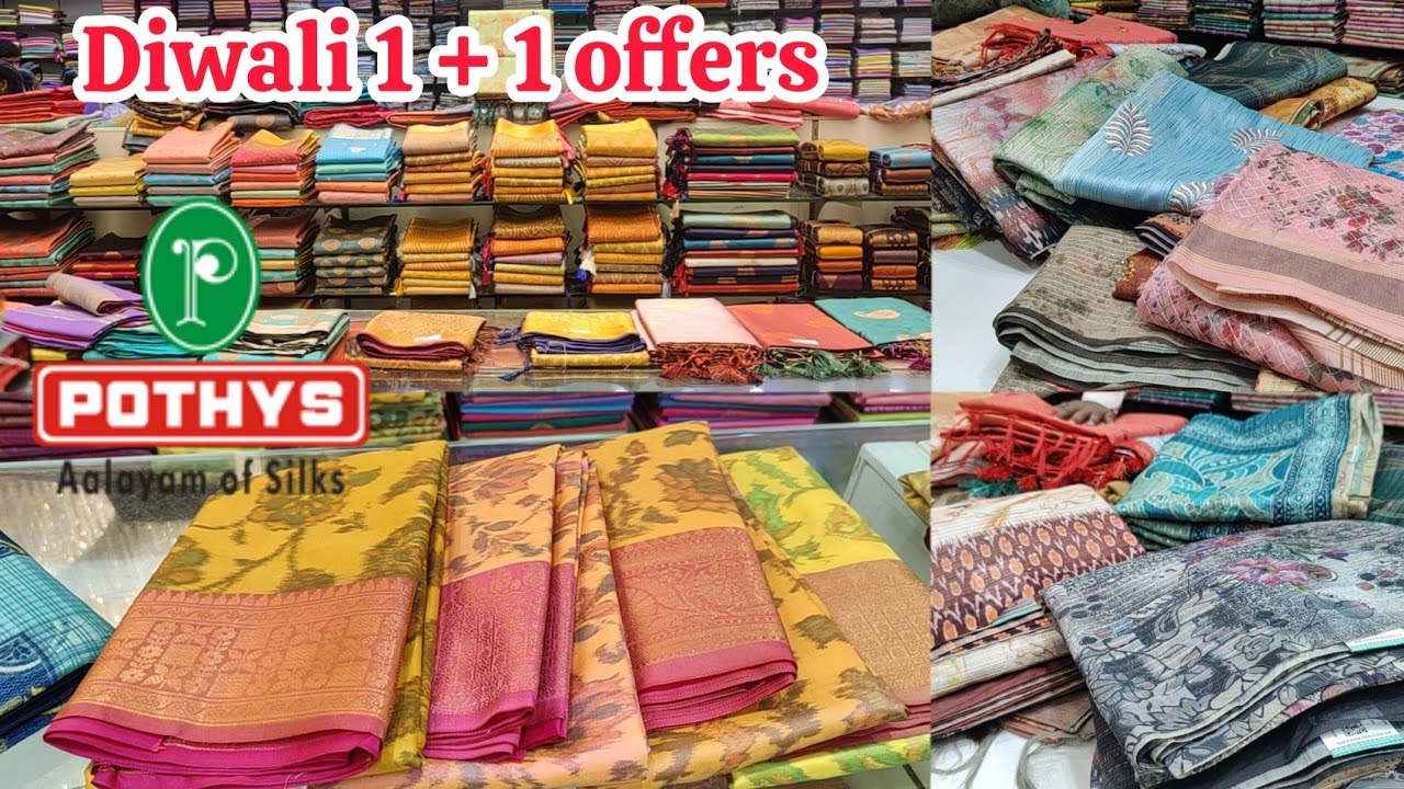 Pothys Diwali Offer Sarees from Rs.700/ Buy1 Get1 Offer Sarees, Fancy ...