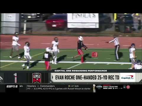 Evan Roche's One-Handed, Toe Drag Touchdown Catch Featured on ESPN's ...