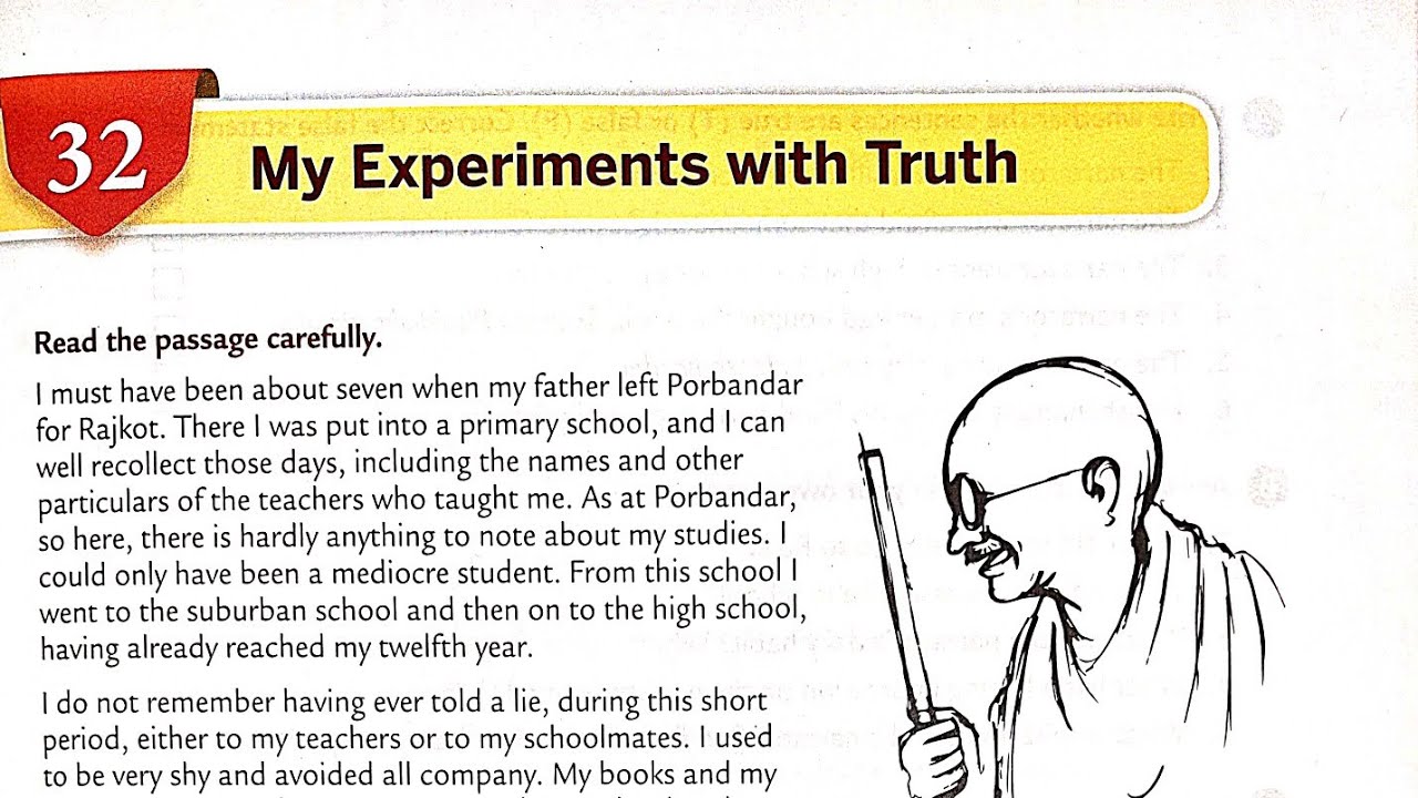 🔴My Experiment with Truth |Ch-32|Class-8|Collins English grammar and ...